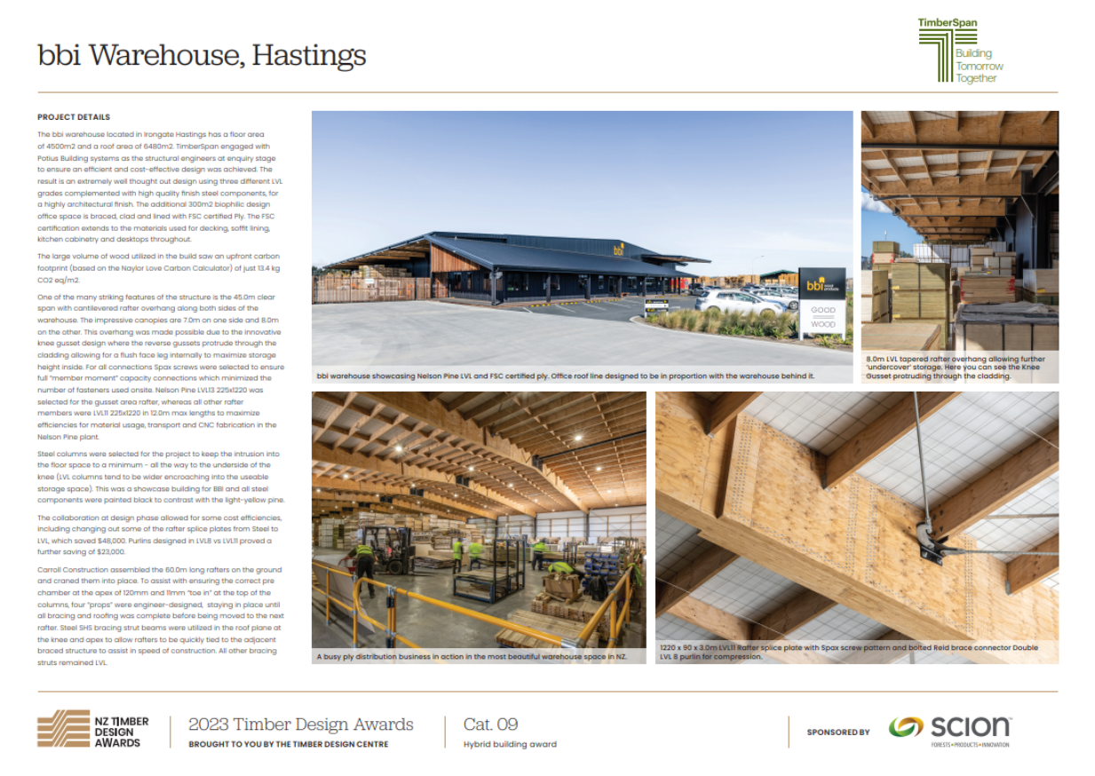 TimberSpan a finalist in the Timber Design Awards - TimberSpan